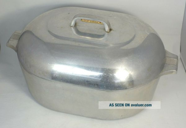 Vintage Magnalite Wagner Ware 4267 - P Aluminum Roaster Pan With Trivet ...