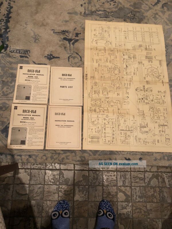 Vintage Orginal Rock Ola Model 1454 Manuals And Parts List With ...