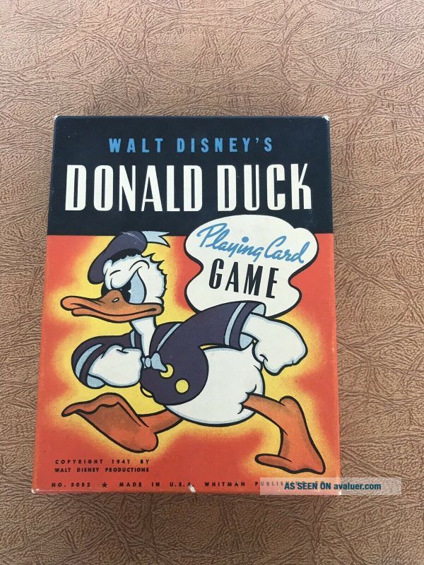 WALT DISNEY ' S DONALD DUCK PLAYING CARD GAME 1941 BOXED COMPLETE ...
