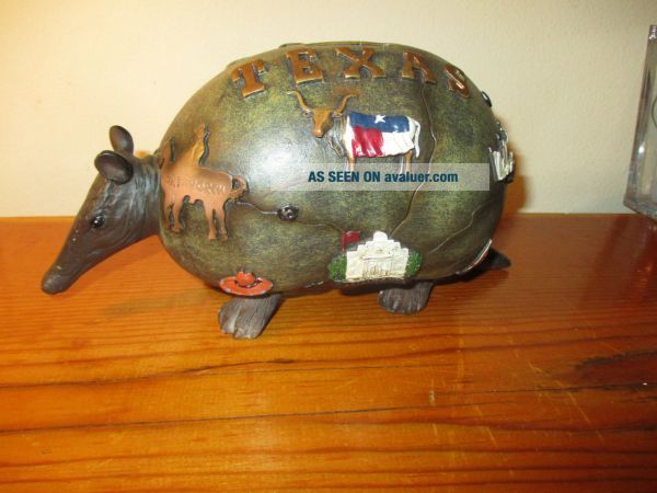 Armadillo Map Of Texas Tourist BANK Ft. Woth Houston San Antonio Dallas ...
