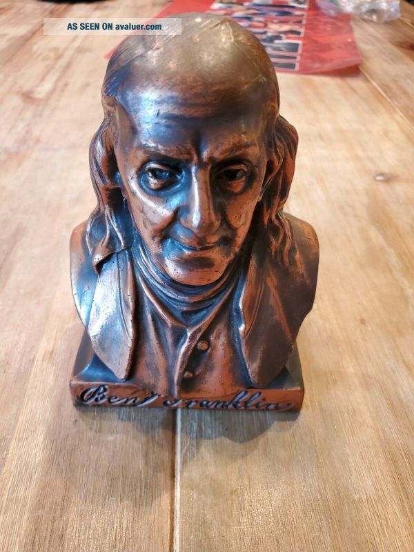 Vintage Ben Franklin Cast Iron Bank The Franklin Life Insurance Company ...