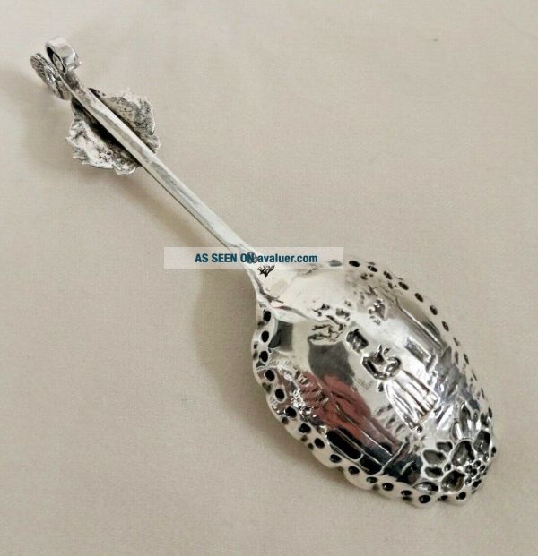 19th Century German Silver Caddy Spoon With English Import Hallmark ...