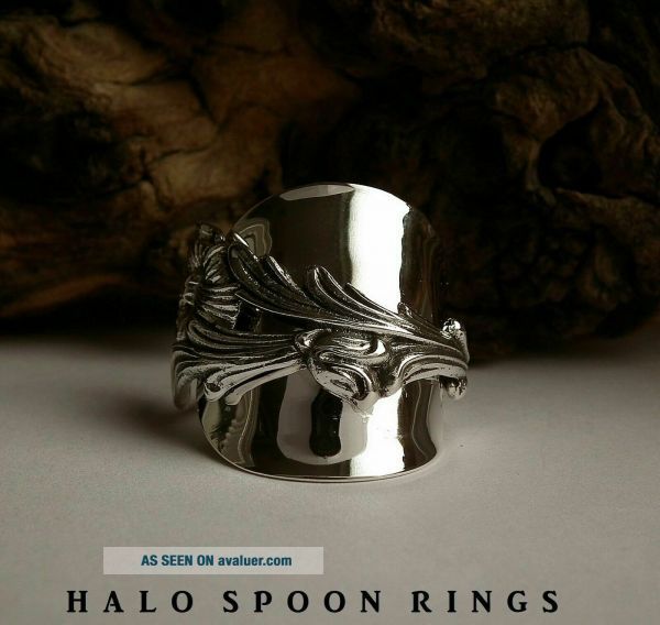 STUNNING CHUNKY SWEDISH SOLID SILVER SPOON RING 1983 A PERFECT ...