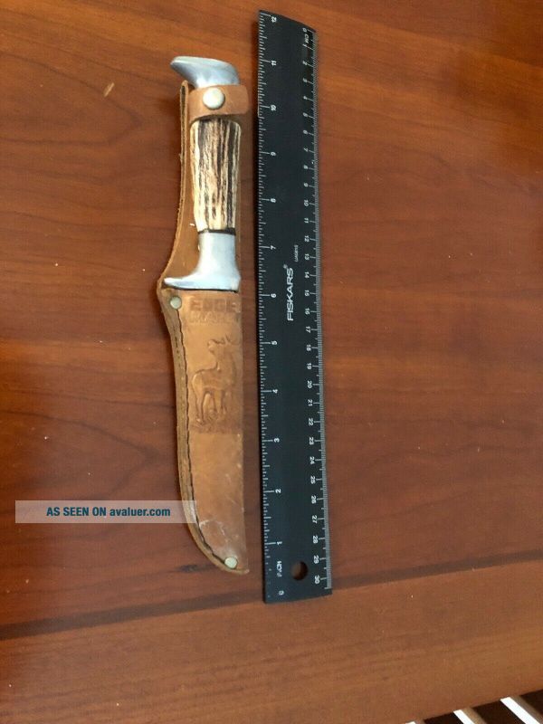 Vintage Edge Mark 52 Hunting Knife Solingen Germany W/ Sheath | #49301135