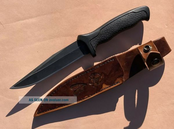 Buck Nighthawk Knife With Custom Leather Sheath | #49334711