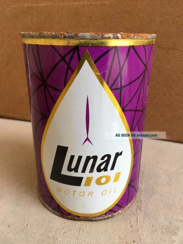 Vintage LUNAR Oil One Quart Tin Oil Can Frontier Oil Can Denver ...