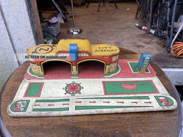 Marx City Airport Tin Litho Toy From 1930 ' S | #49394416