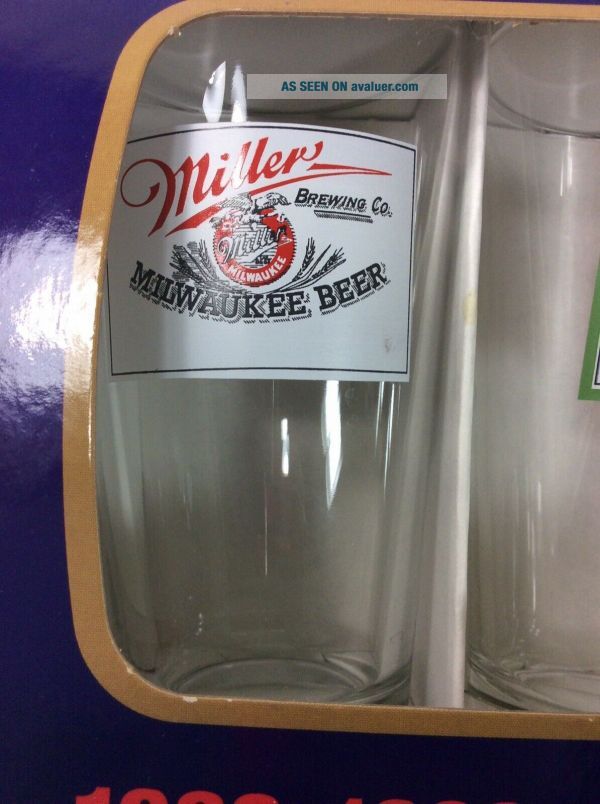 Set Of 4 Miller High Life Retro Pint Glasses | #49399448