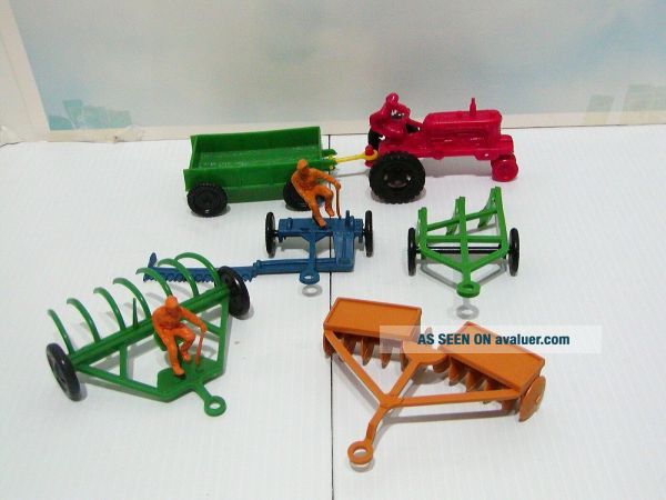 6pc. Vintage Marx Farm Playset Machinery Set | #49417406
