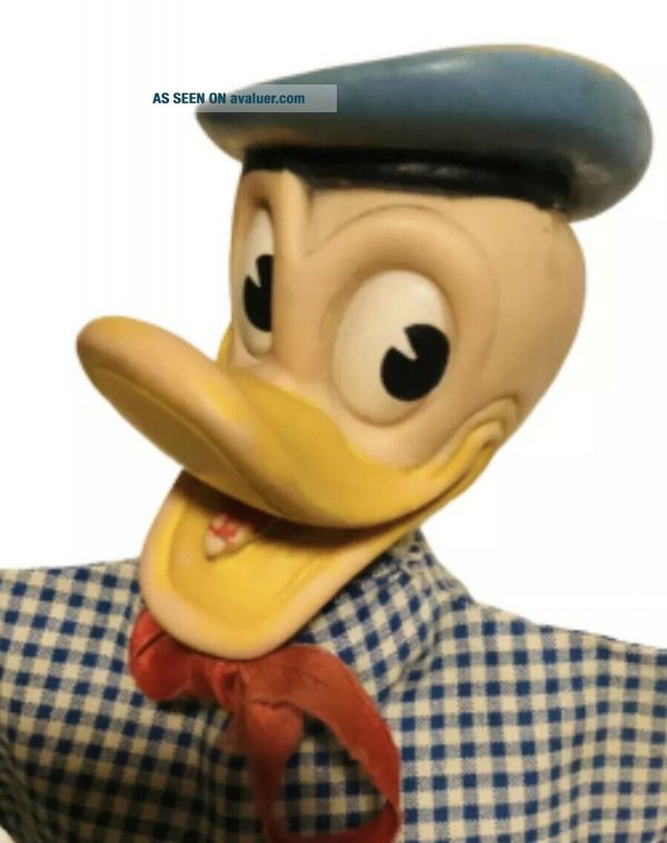 Donald Duck 1950s HAND PUPPET Walt Disney Gund Cloth Body Rubber Head ...