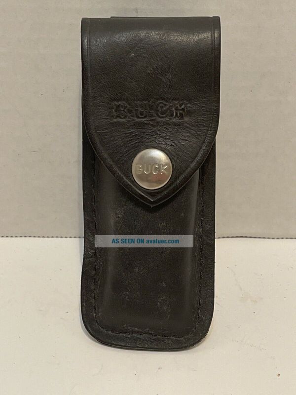 VINTAGE BUCK BLACK LEATHER KNIFE SHEATH ONLY | #49452900