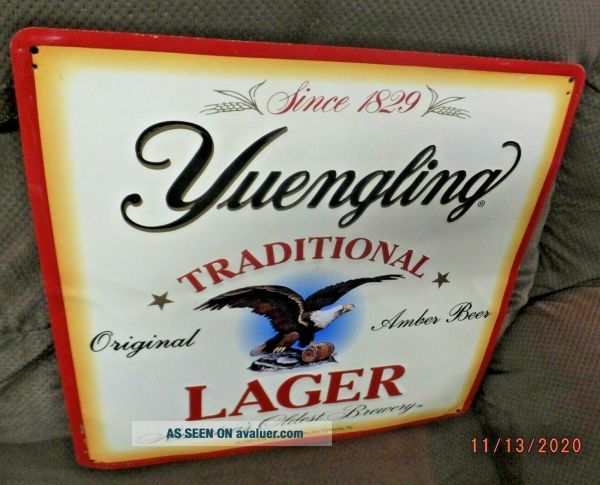 Yuengling Beer Sign Traditional Lager Aluminum Yuengling & Sons ...