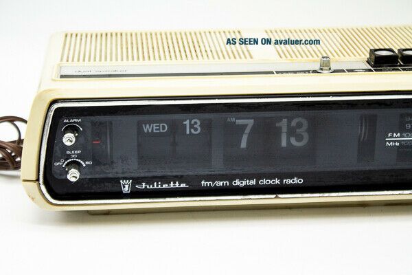 Vintage Juliette Flip Alarm Clock AM FM Radio Very COOL | #49549972