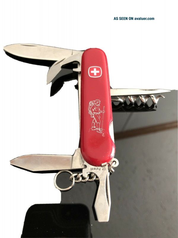 WENGER DELEMONT SWISS ARMY KNIFE ENGRAVED HIKER ON CASE | #49520791