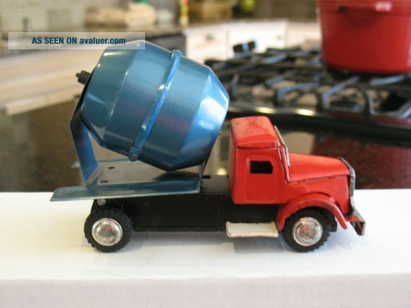 Vintage Japan Tin Litho Friction Cement Mixer Truck | #49533675