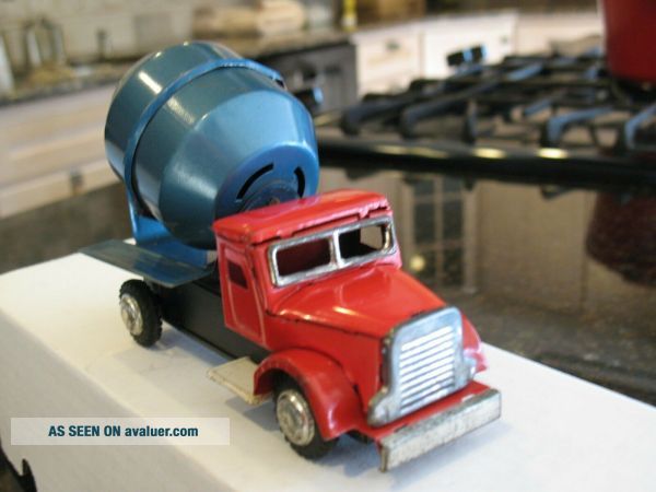 Vintage Japan Tin Litho Friction Cement Mixer Truck | #49533675