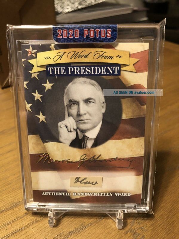 Warren G Harding Potus A WORD FROM THE PRESIDENT CUT AUTHENTIC WRITTEN ...