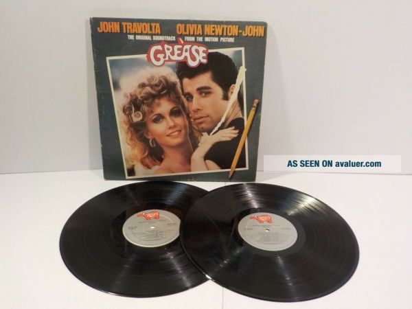 N Vintage Vinyl LP Record Grease Soundtrack 2 Record Collector Set ...
