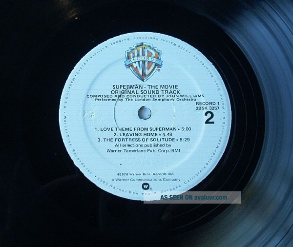 OST Superman The Movie John Williams - Christopher Reeve - NM Vinyl ...