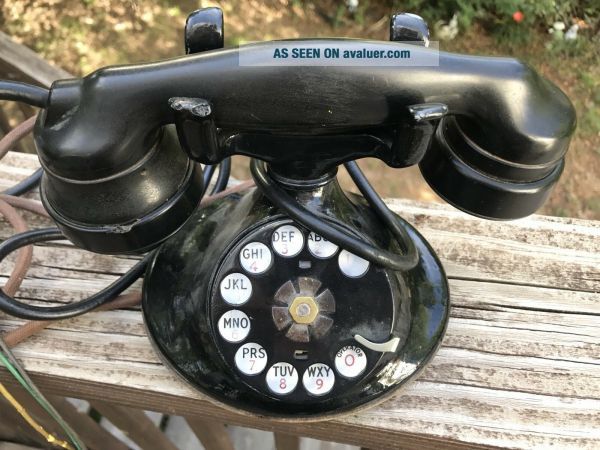 Vintage Western Electric Model E1 EI Black Rotary Dial Telephone ...