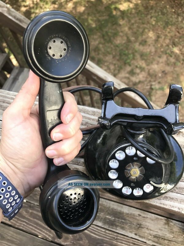 Vintage Western Electric Model E1 EI Black Rotary Dial Telephone ...
