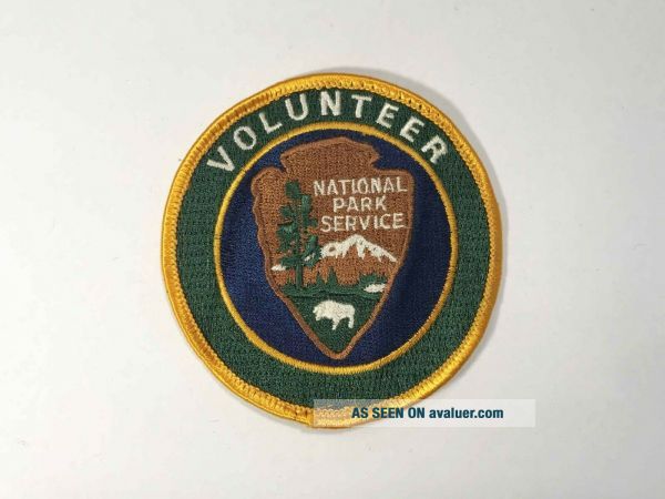 Vintage National Park Service Volunteer Sew Iron On Embroidered Patch ...