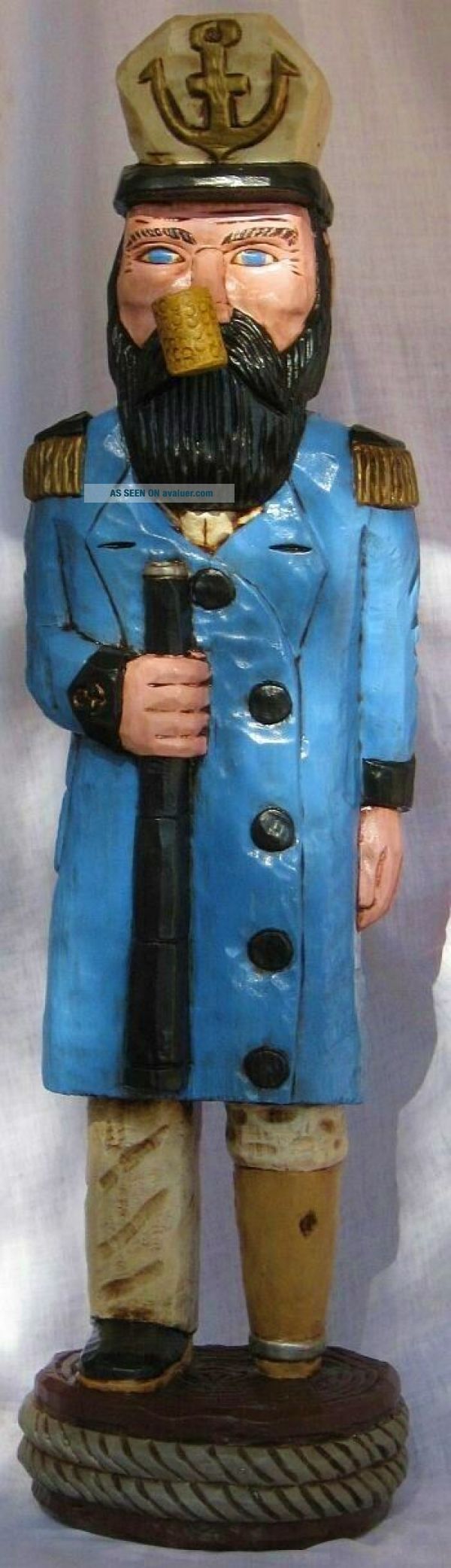 6 ' Cigar Store Indian SEA CAPTAIN 6 Ft Wooden Sculpture Peg Leg Frank ...