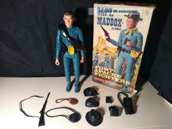 VINTAGE MARX CAPT. MADDOX FORT APACHE FIGHTERS NEAR COMPLETE WITH 1960S ...