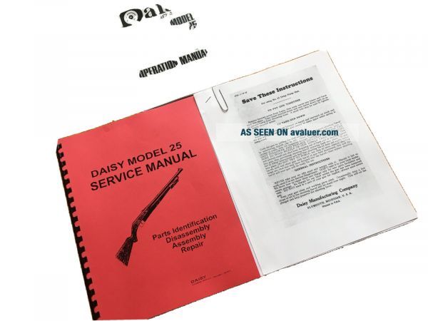 Daisy BB Gun Parts Model 25 Factory Service Manuals | #49749065