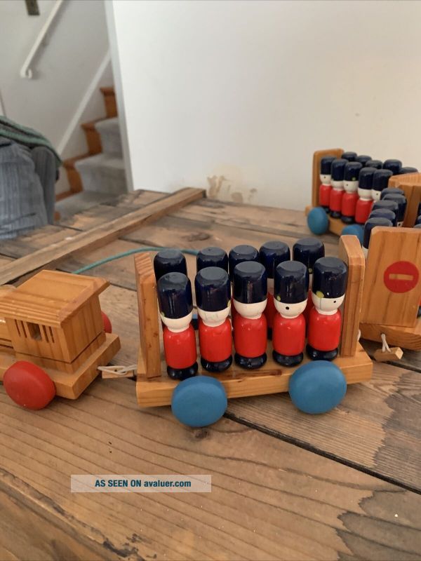 Chadwick Set Of 30 Wooden Toy Soldiers With Train | #49787633