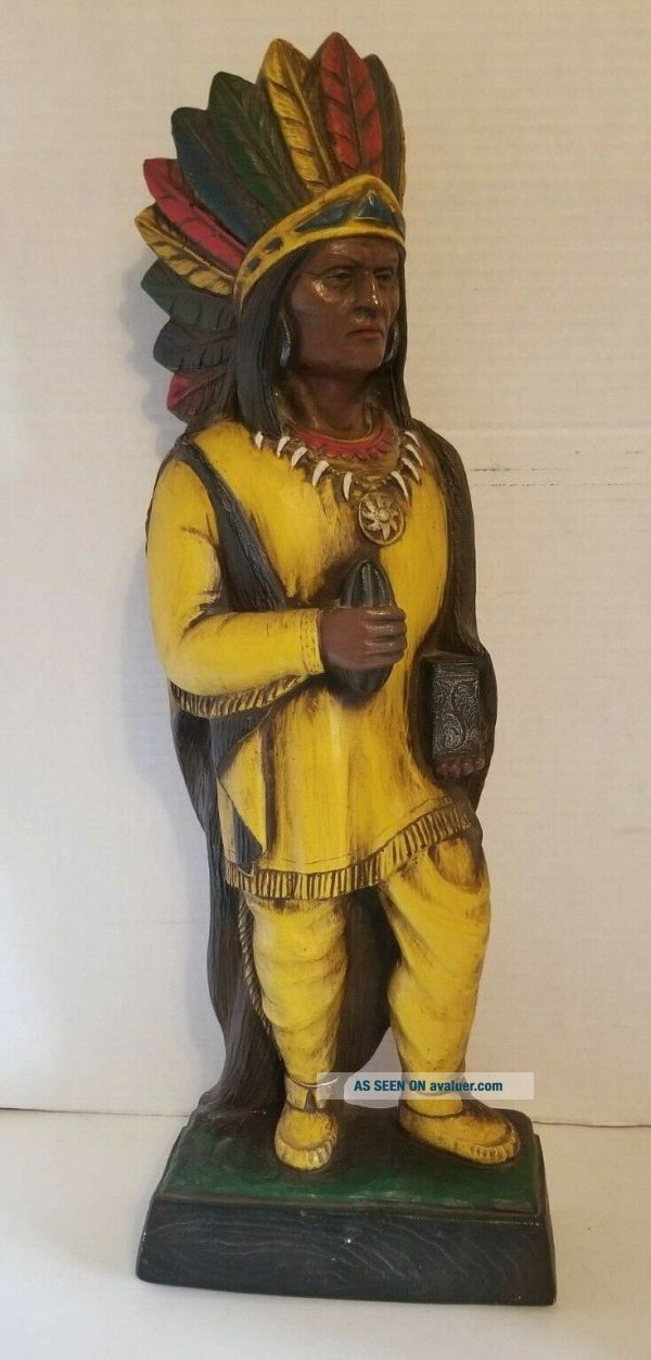 1964 Richter Artcraft 3D Native American Indian Chief Resin Wall ...
