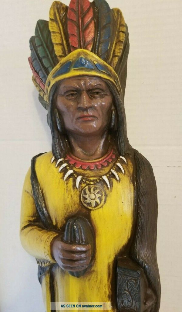 1964 Richter Artcraft 3D Native American Indian Chief Resin Wall ...