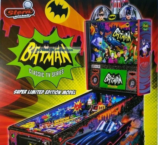 Batman 66 Limited Ed Pinball Machine FLYER Hero Adam West | #49780396