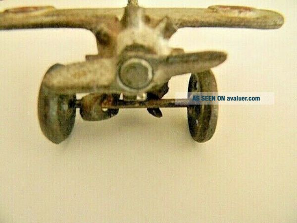 Vintage Cast Iron Toy WW2 Airplane Has Propeller/stars On Wings | #49812196