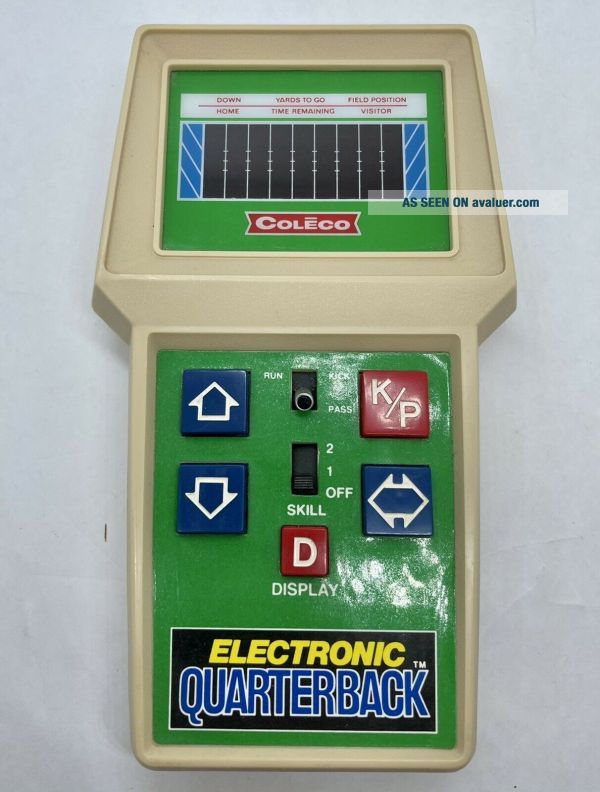 1978 Vintage Coleco Electronic Quarterback Handheld Football Game ...