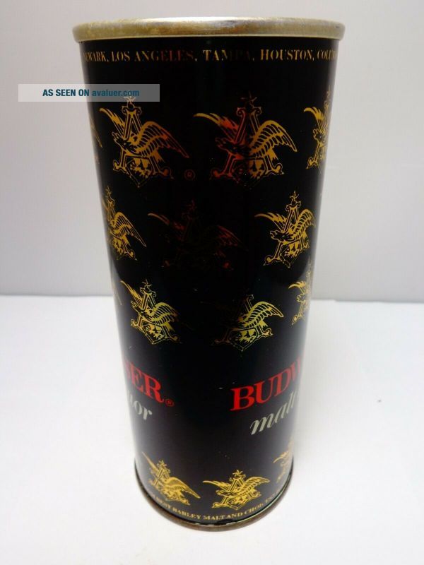 16oz BUDWEISER MALT LIQUOR STRAIGHT STEEL PULL TAB BEER CAN 143 - 17 8 ...
