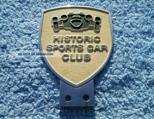 VINTAGE 1970s HISTORIC SPORTS CAR CLUB BADGE - CLASSIC HSCC GB MOTOR ...