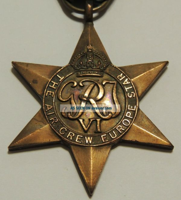 WW2 Canada British RCAF RAF Air Crew Europe Star Single With Ribbon ...
