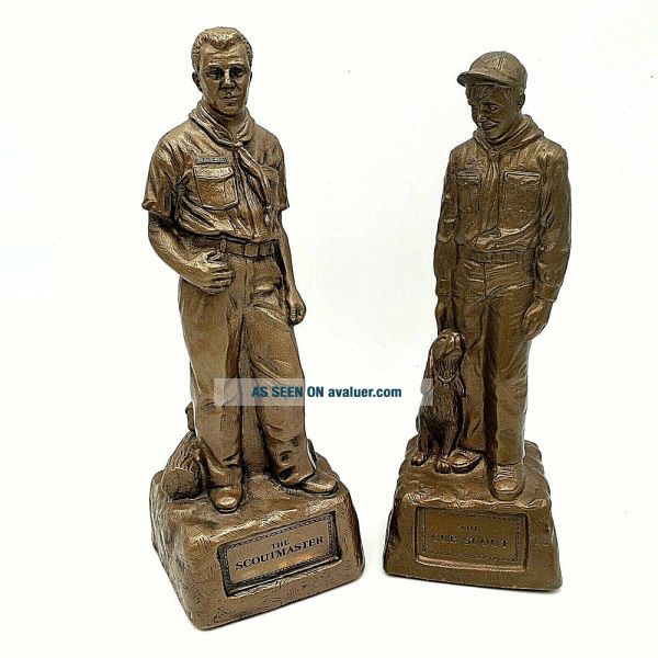 Vintage Norman Rockwell The Scoutmaster AND The Cub Scout Statues SEE ...