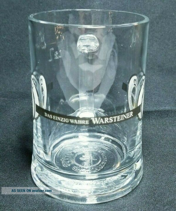 Warsteiner Glass Beer Mug Stein. 2L Eine Konigin Unter Den Bieren Das ...