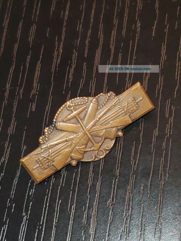 WWI USN US Army Officer Infantry Artillery Badge Insignia Pin RARE ...
