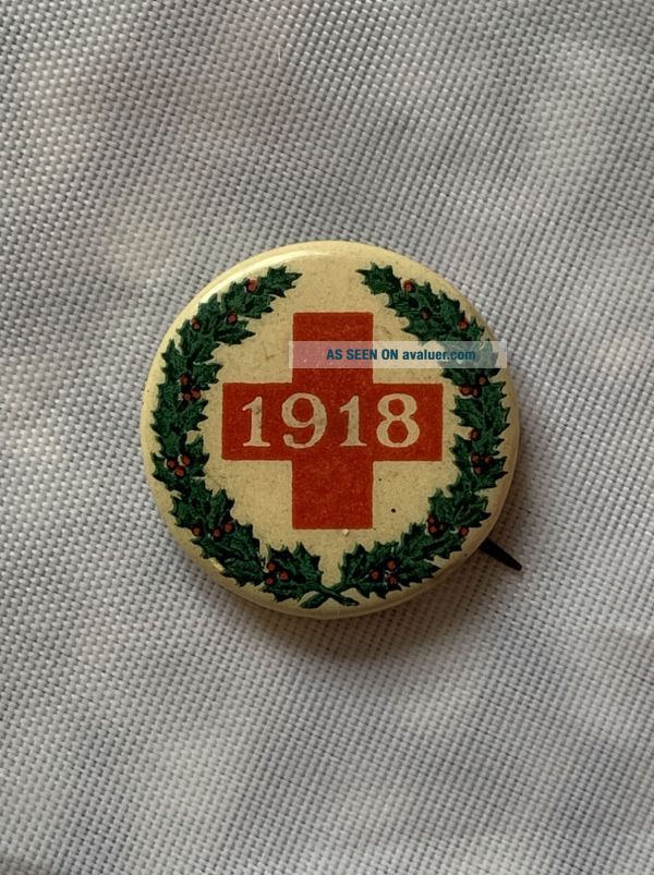 1918 Red Cross World War 1 Vintage Pinback Button Pin W/ Christmas ...