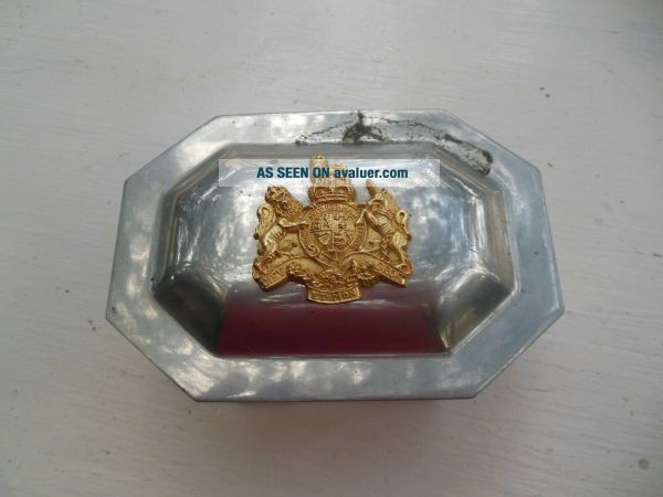 Kirk Stieff Colonial Williamsburg Pewter Trinket Box Royal Coat Of Arms ...