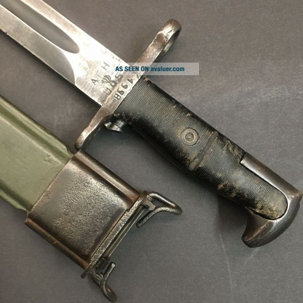 Wwii Us M1 Garand Bayonet Afh Good Shape Fighting Knife Dagger W ...