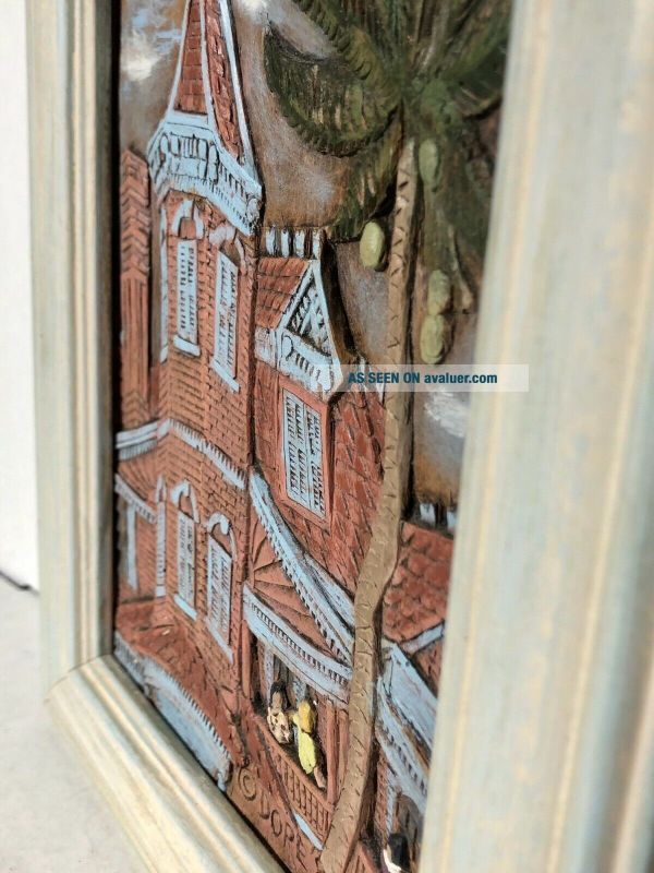 1989 Dore Skidmore Woodgraph Key West Southernmost House Vintage Art ...
