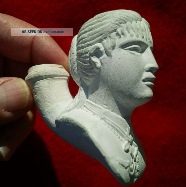 AUTHENTIC INDIAN ARTIFACT 3 " CLAY TRADE PIPE NATIVE AMERICAN LADY ...