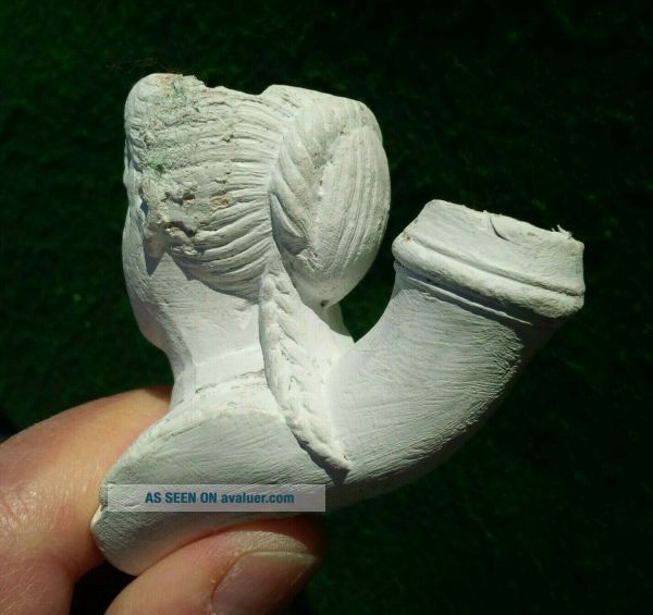 AUTHENTIC INDIAN ARTIFACT 3 " CLAY TRADE PIPE NATIVE AMERICAN LADY ...