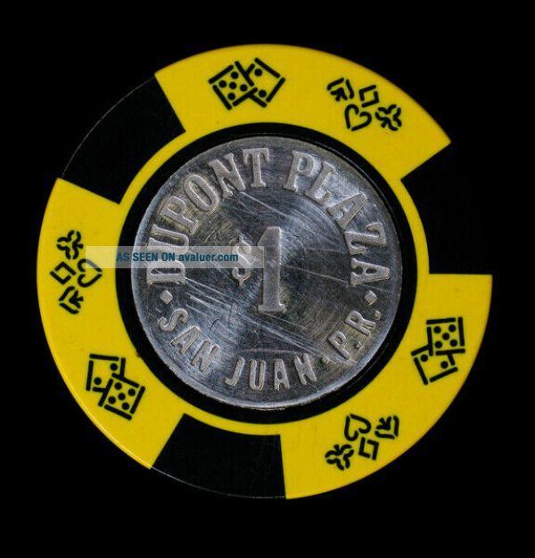 Dupont Plaza San Juan Puerto Rico $1 Poker Gambling Chip Token | #50000492