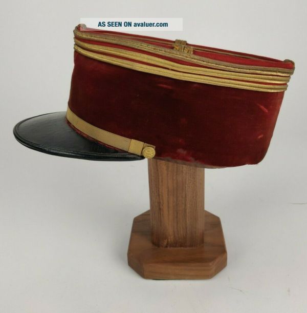 WWII WW2 French Army Medical Corps Captain Red Velvet Officers Kepi ...