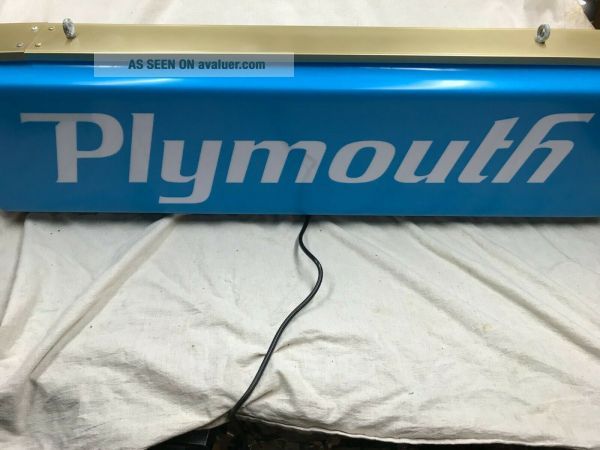 Large Lighted Plymouth Dealer Display Sign Road Runner Duster Cuda ...